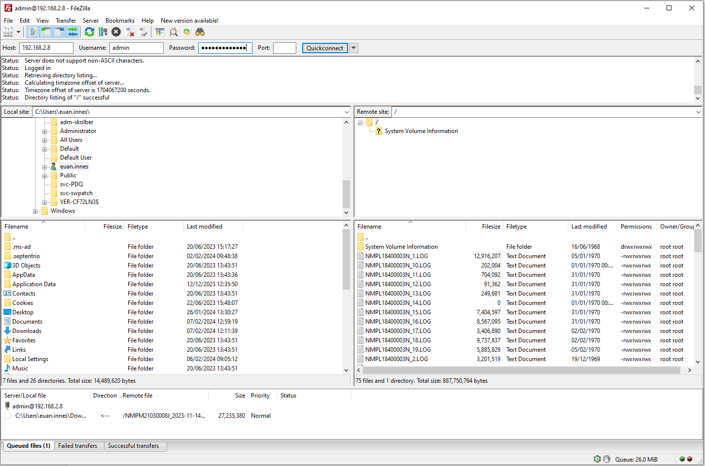 How do I Download all LD8 Data Logs?