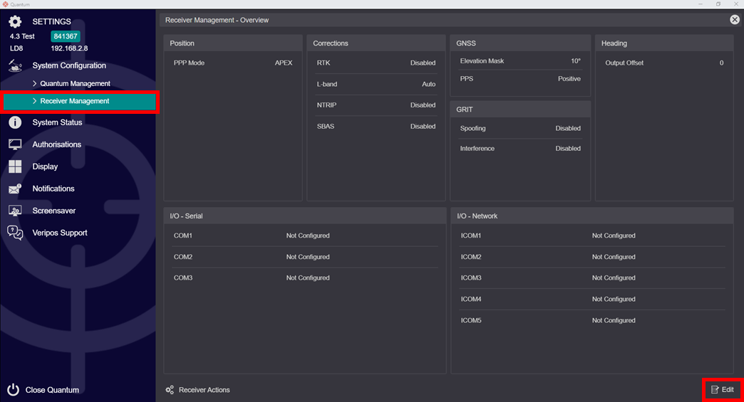 How do I Configure an LD8 to Output Veripos RTCM?