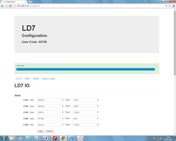How do I Configure the LD7 as an RTK Rover?