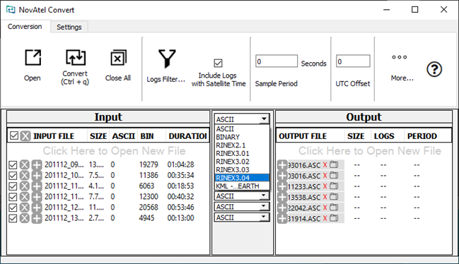 How do I convert LD8 or LD900 logged data into RINEX format?