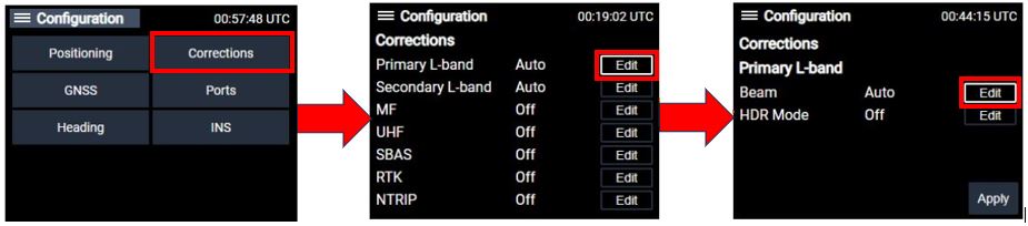 How do I check or change my LD900 L-band beam?