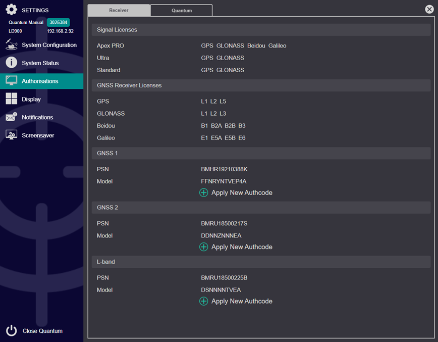 Where Can I Find my Receiver's License Details within Quantum?