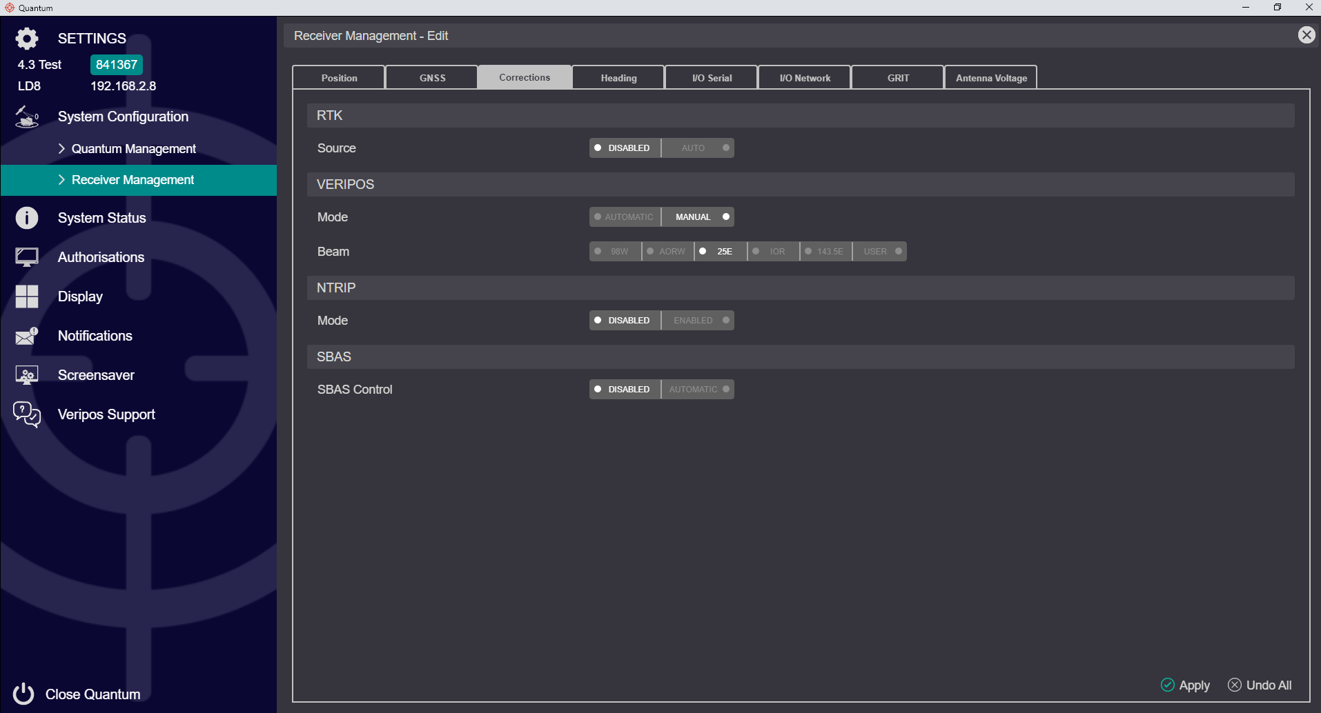 How do I Check or Change my LD8 L-band Beam?