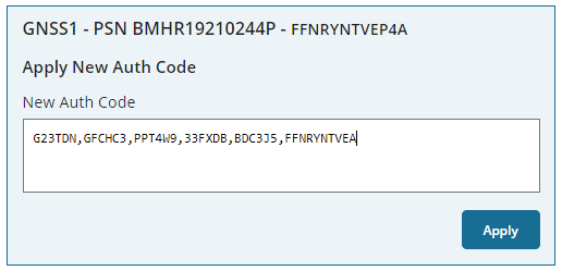 How do I Apply an LD900 Authorisation Code?