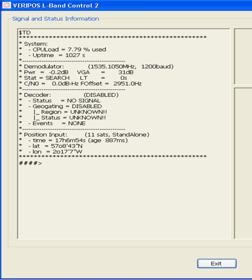 Accessing an LD4 Signal Status using L-band Control