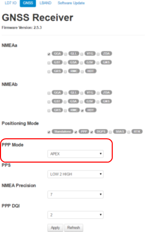 How do I Configure my LD7 to use the Apex Service?