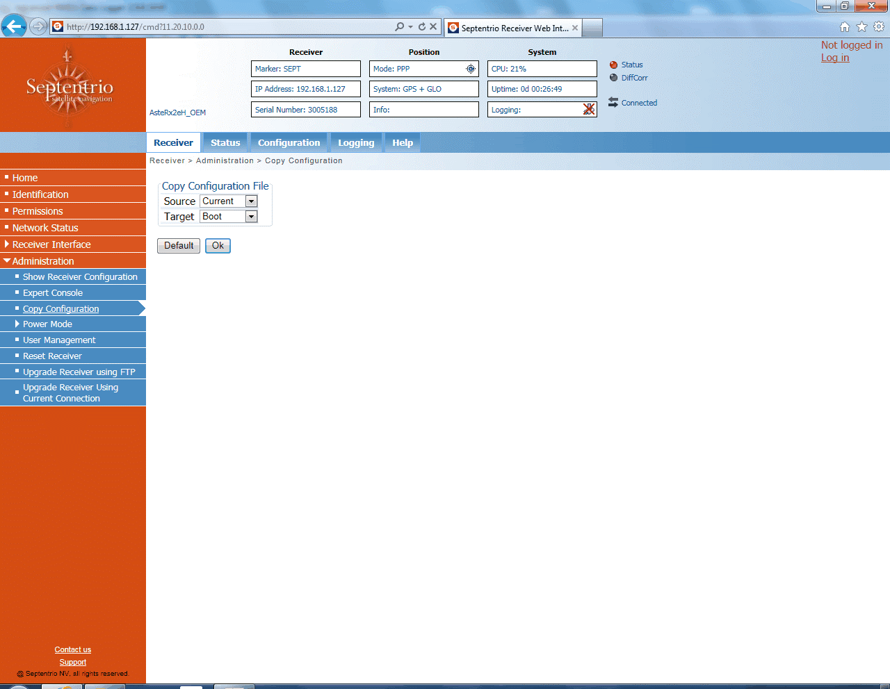 How do I Set my LD7 to Output HRP Message?